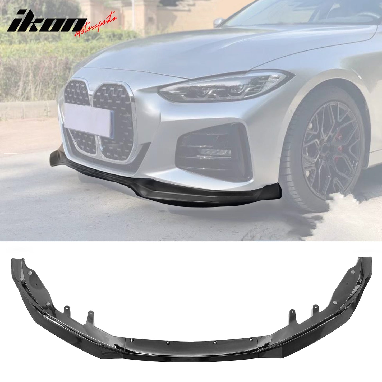 IKON MOTORSPRTS, Front Bumper Lip Compatible With 2021-2024 BMW G22 G23 ...