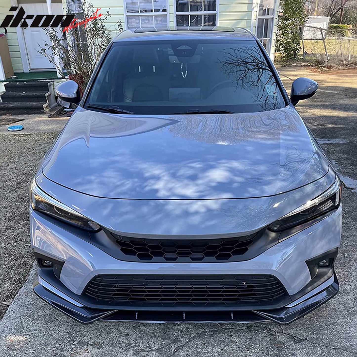 IKON MOTORSPORTS, Front Bumper Lip Compatible With 2022 Honda Civic ...