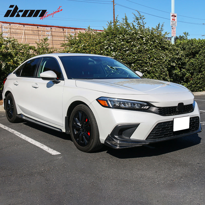IKON MOTORSPORTS, 2PCS Front Splitters Compatible with 2022-2024 Honda ...