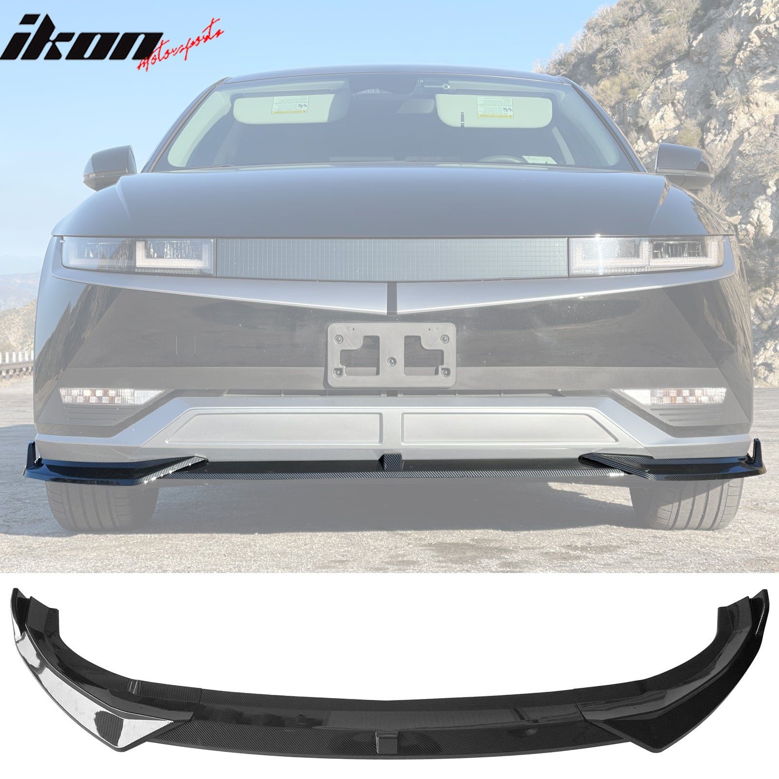 IKON MOTORSPORTS, Front Bumper Lip Compatible With 2022-2024 Hyundai ...
