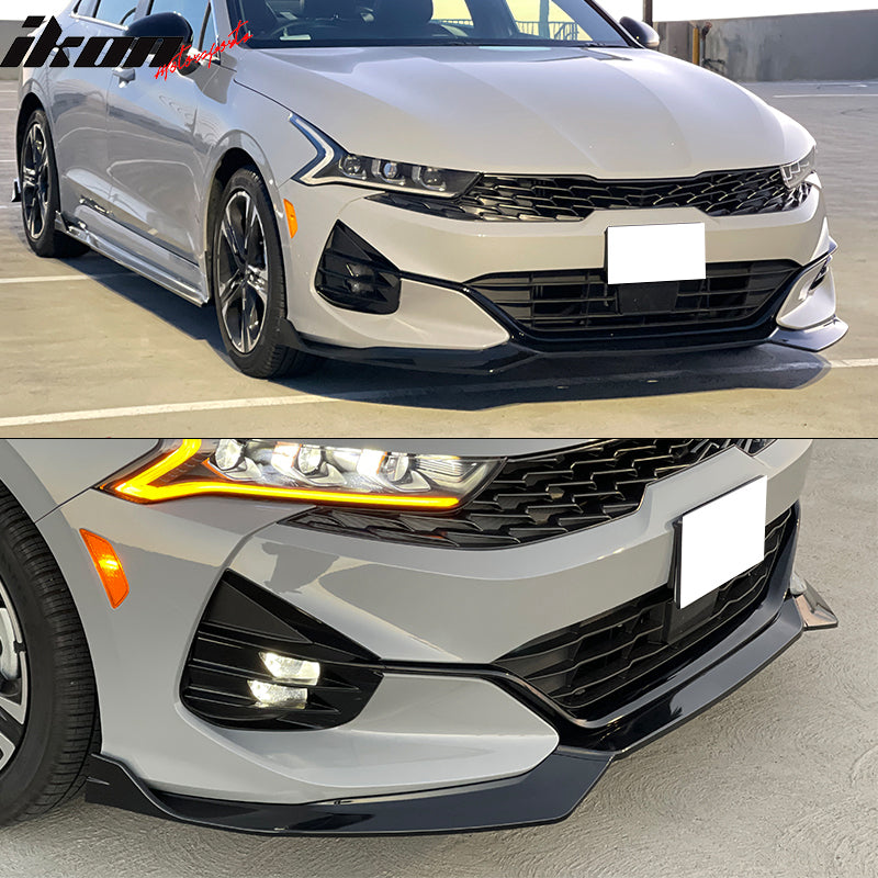IKON MOTORSPORTS, Front Bumper Lip Compatible With 2021-2024 Kia K5 GT ...