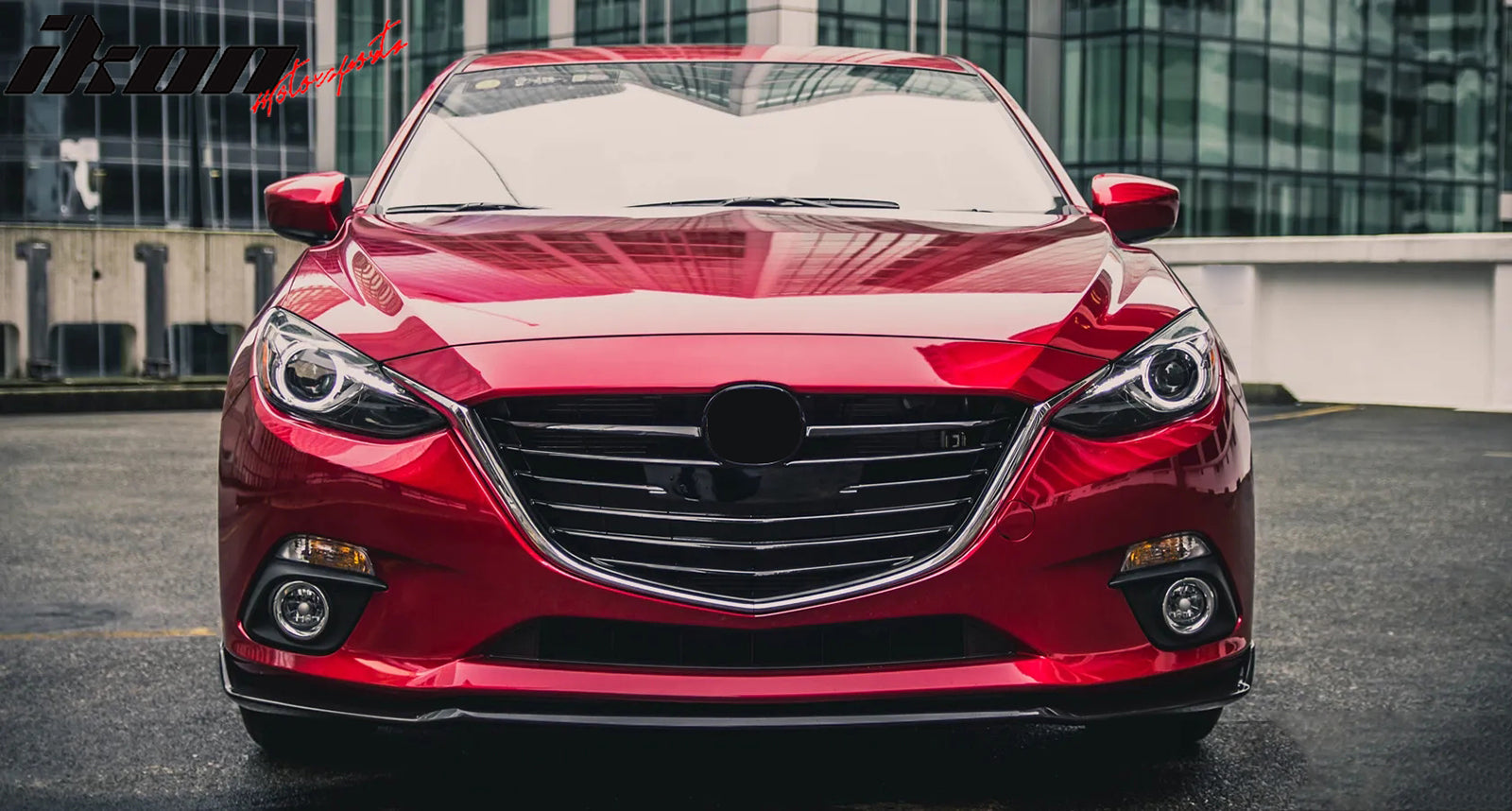 Front Bumper Lip Compatible With 2014-2016 MAZDA 3 4Dr 5Dr, Mazdaspeed ...