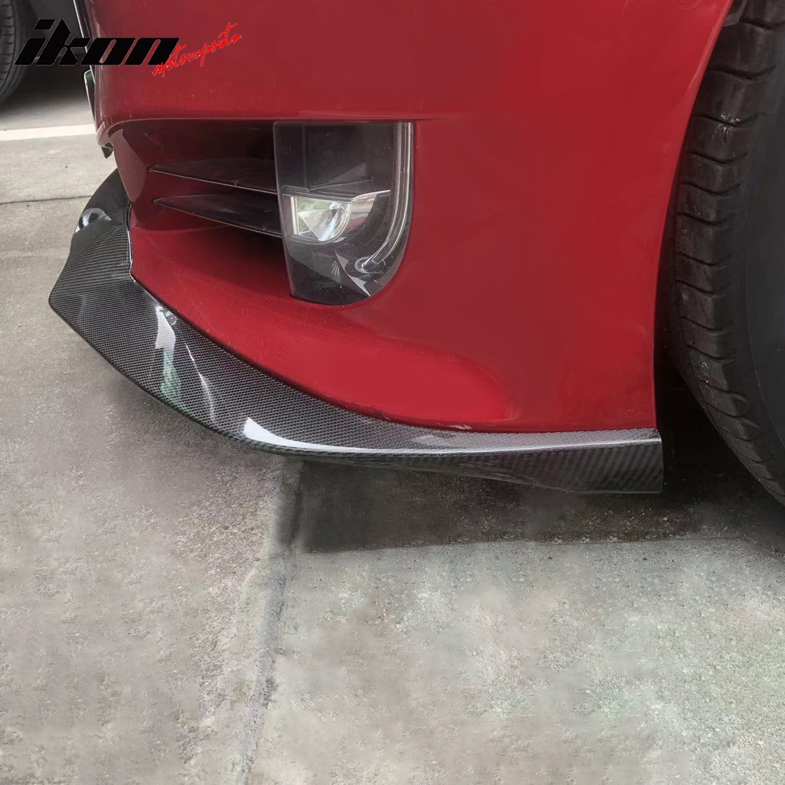 IKON MOTORSPRTS, Front Bumper Lip Compatible With 2017-2020 Tesla Model ...