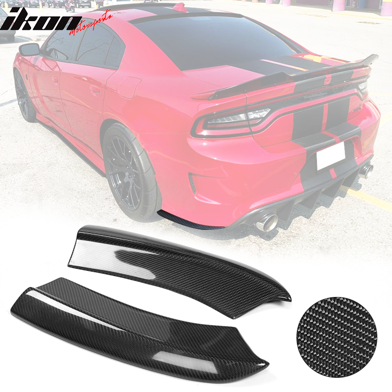 IKON MOTORSPORTS, Rear Aprons Compatible With 2015-2023 Dodge Charger ...