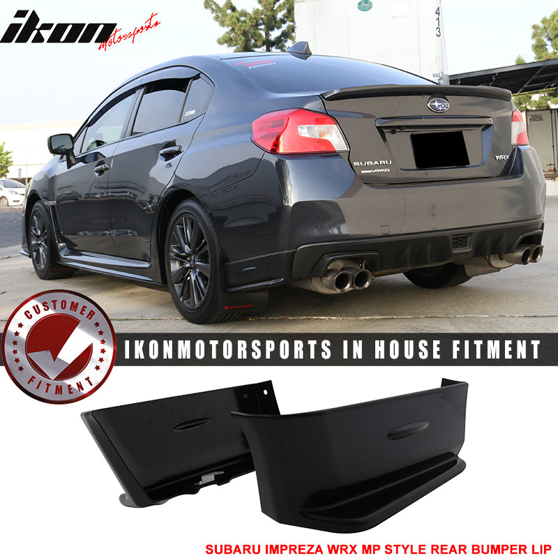 IKON MOTORSPORTS, Rear Bumper Lip Compatible With 2015-2021 Subaru WRX ...
