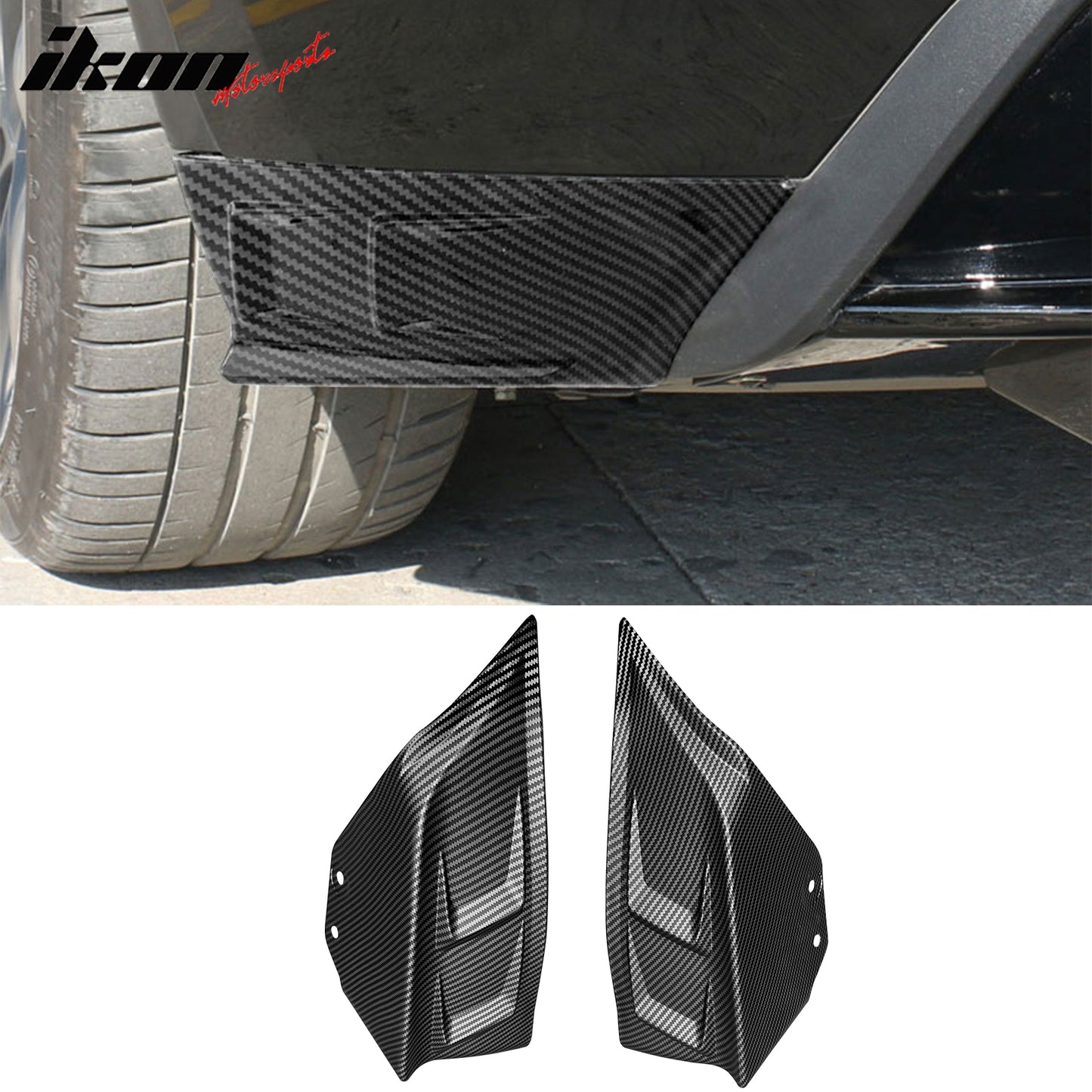 IKON MOTORSPORTS, Rear Aprons Compatible With 2020-2023 Tesla Model Y ...