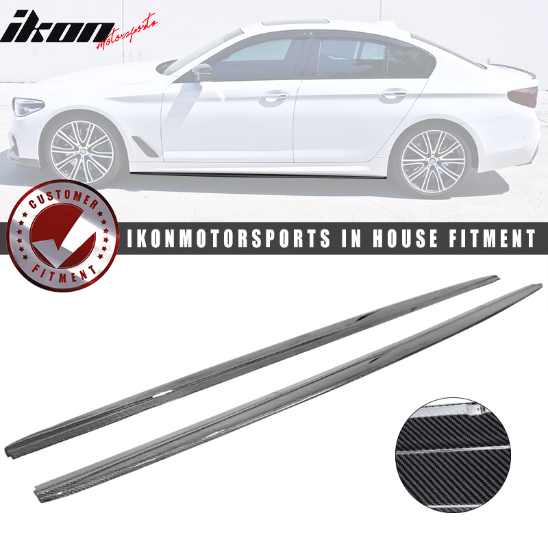 IKON MOTORSPORTS, Side Skirts Compatible With 2017-2023 BMW 5 Series ...