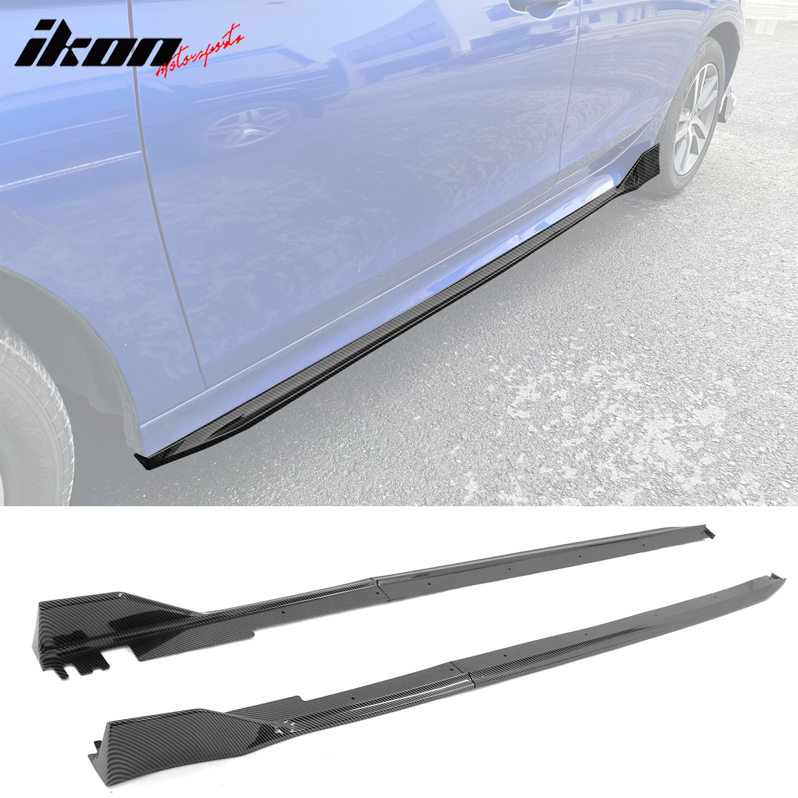 IKON MOTORSPRTS, Side Skirts Compatible With 2022-2024 Honda Civic 4 ...