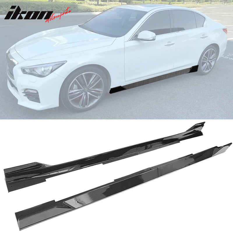 IKON MOTORSPORTS, 4PCS Side Skirts Compatible With 2014-2022 Infiniti ...