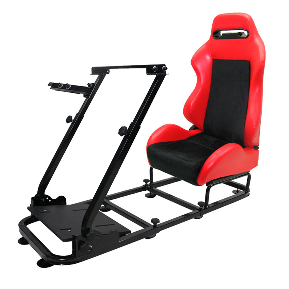 Black Cloth Cockpit Racing Simulator Steering Wheel Stand Gaming Chair ...