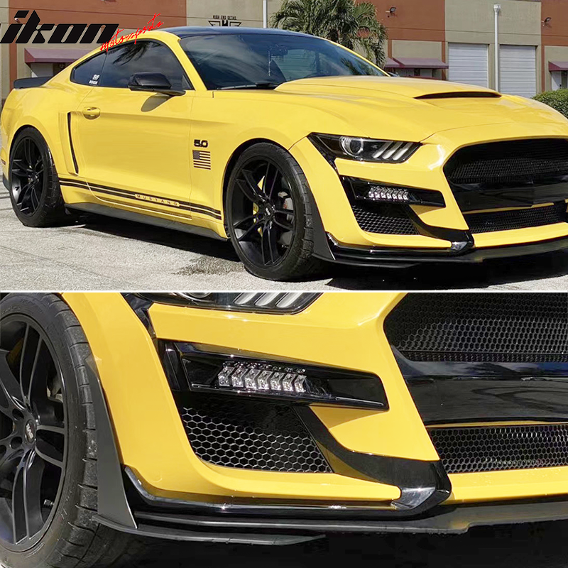 Buy Best Ford Mustang GT500 Style Front Bumper Cover Lip LED Grille ...