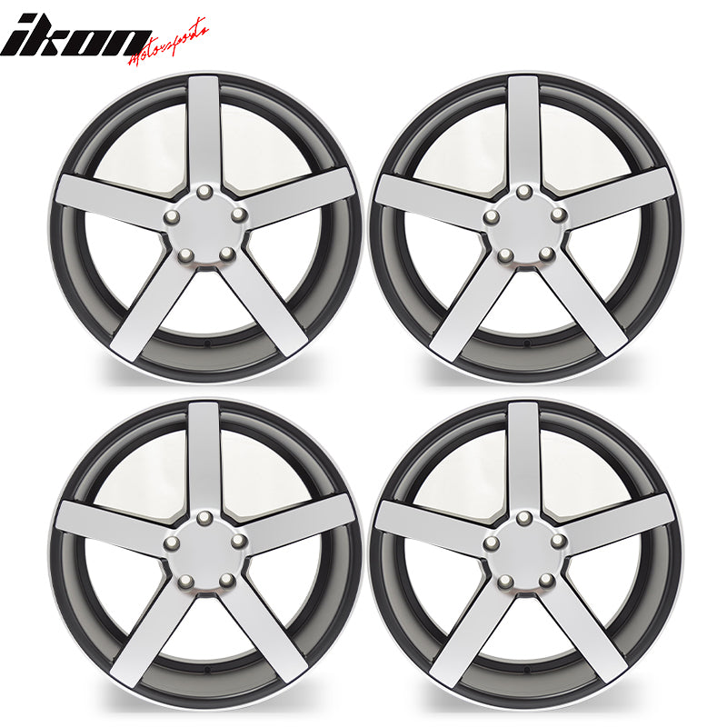 IKON MOTORSPORTS Wheel Rim Replacement 4PCS 19X8.5" +35 Offset 5X120 5 ...