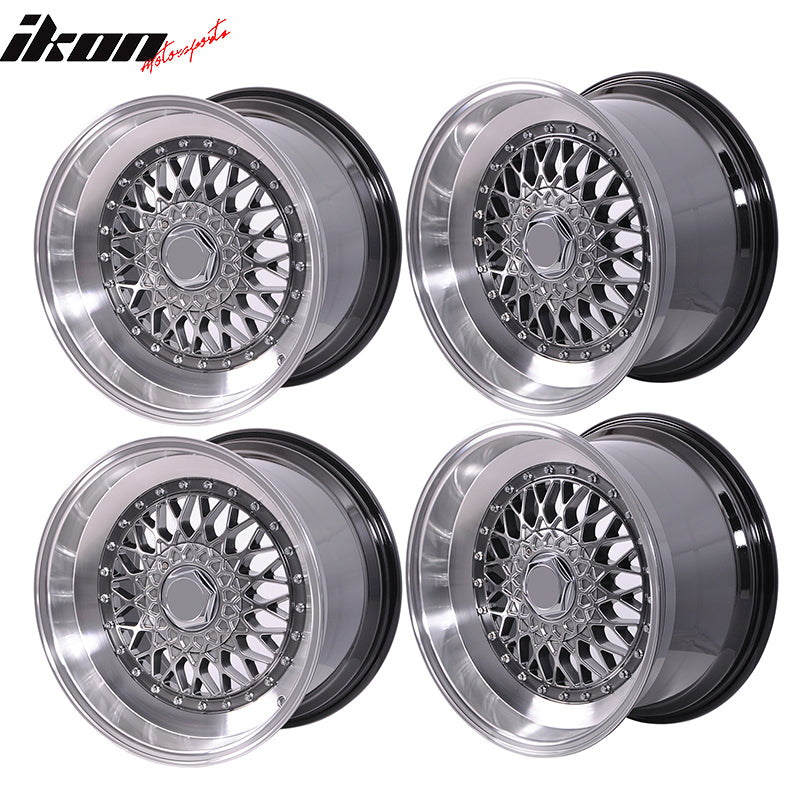 IKON MOTORSPORTS Wheel Rim Replacement 4PCS 17X8.5 +25 5X100 / 5X114.3 ...