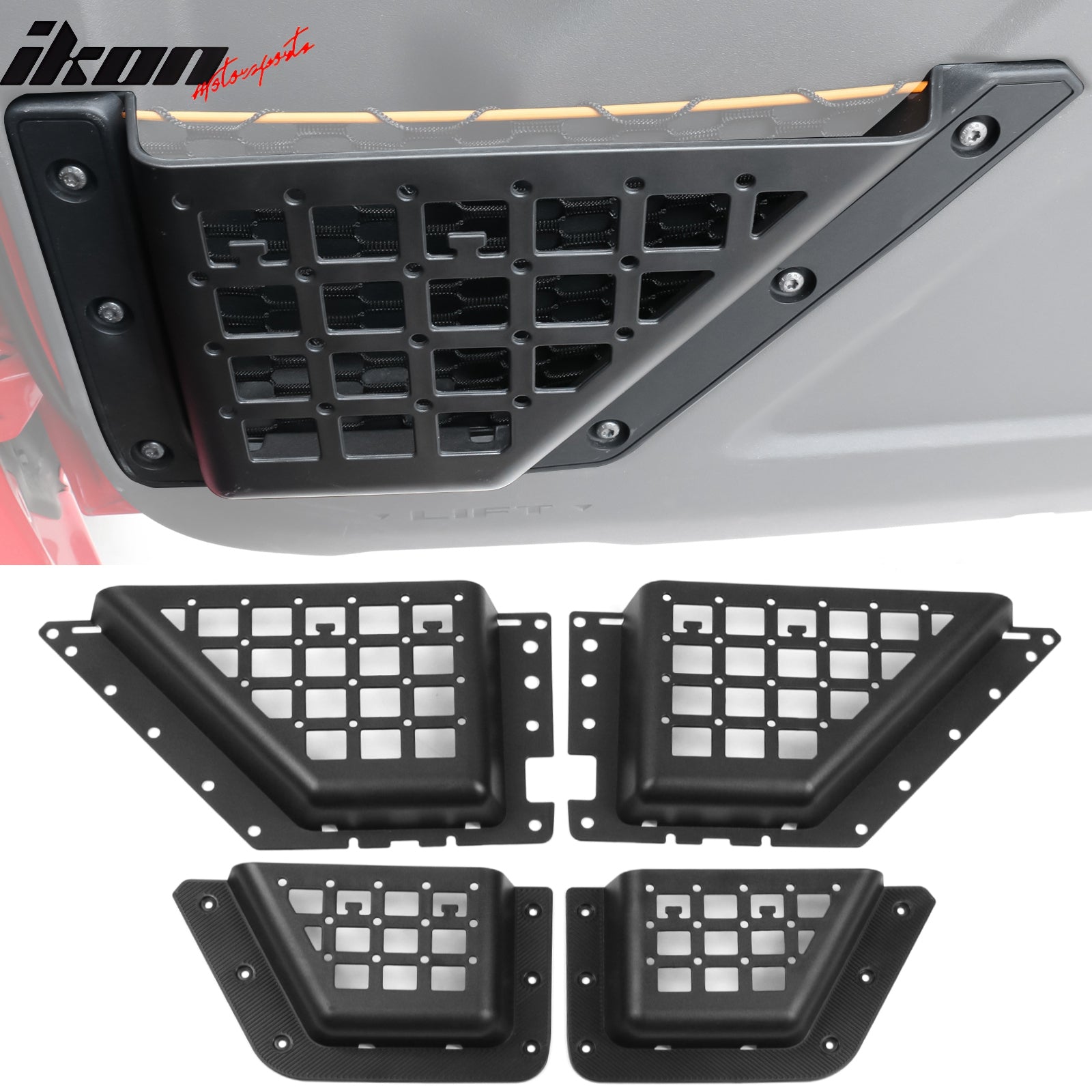 IKON MOTORSPORTS, Front Rear Door Storage Box Compatible With 2021-2023 ...