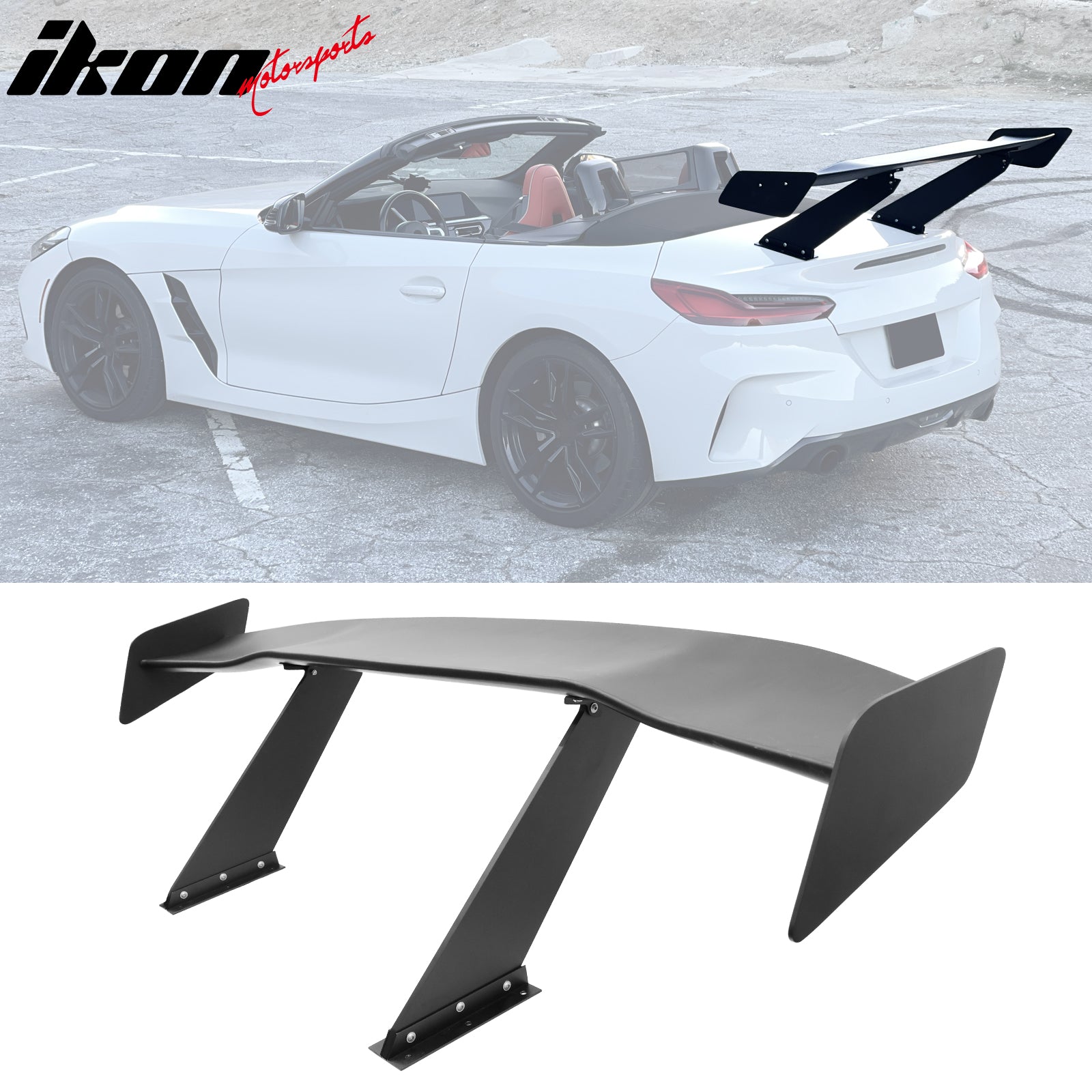 IKON MOTORSPORTS, Universal Fit Trunk Spoiler, V1 65'' Spoiler Blade V1 ...
