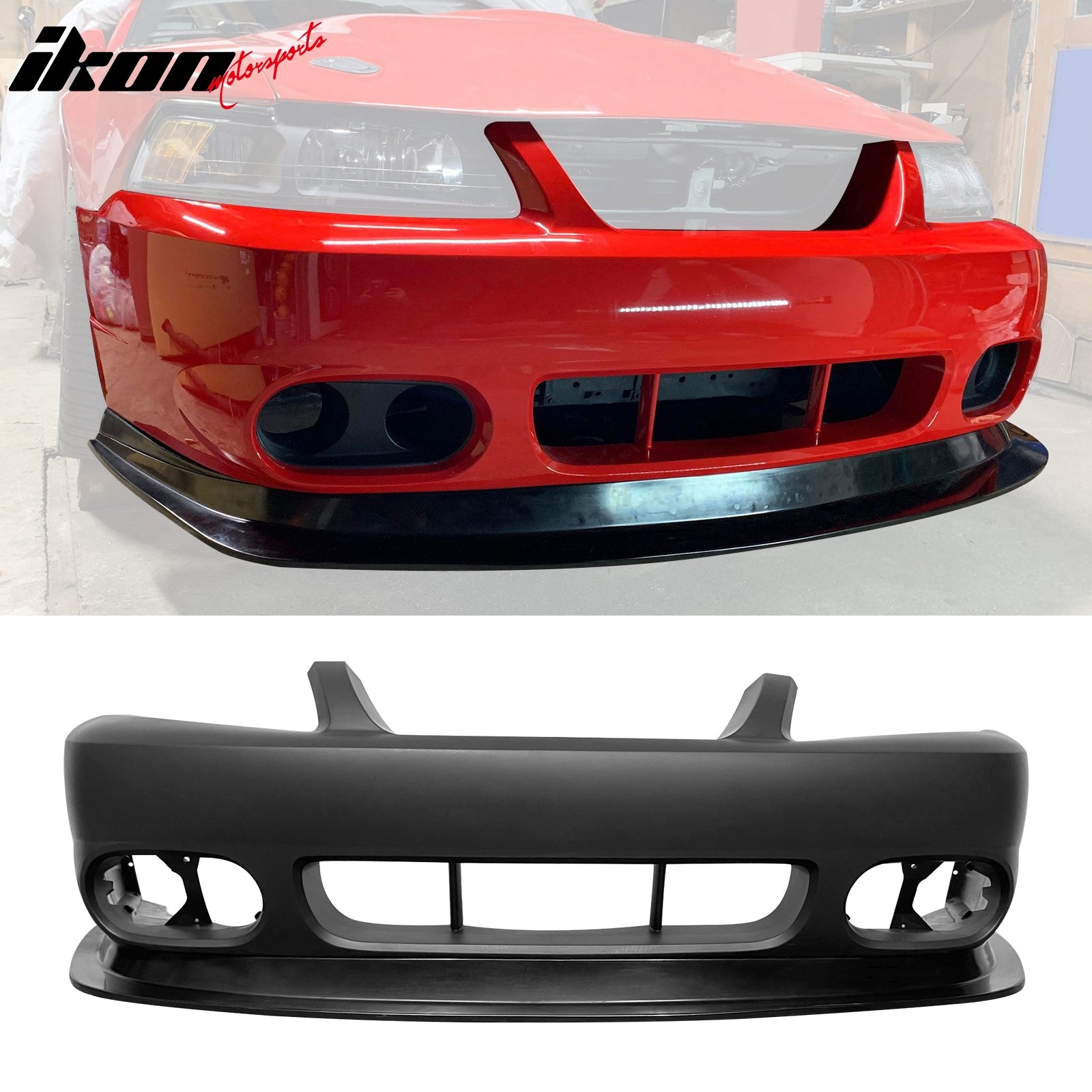 Fits 99-04 Ford Mustang MDA Cobra Style Front Bumper Cover Conversion W ...