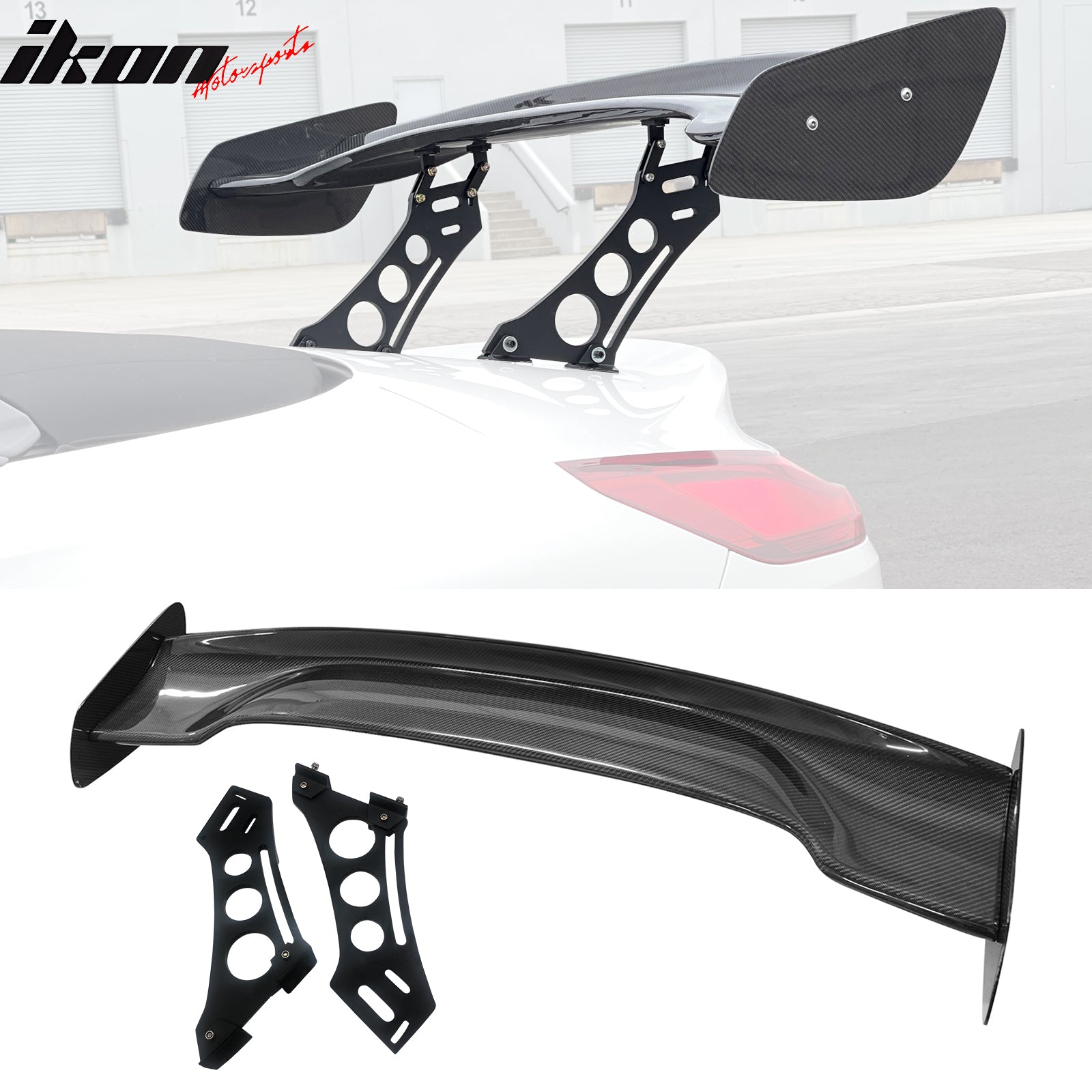 IKON MOTORSPORTS, Universal Fit 57'' Inch Trunk Spoiler, 12" Height ...