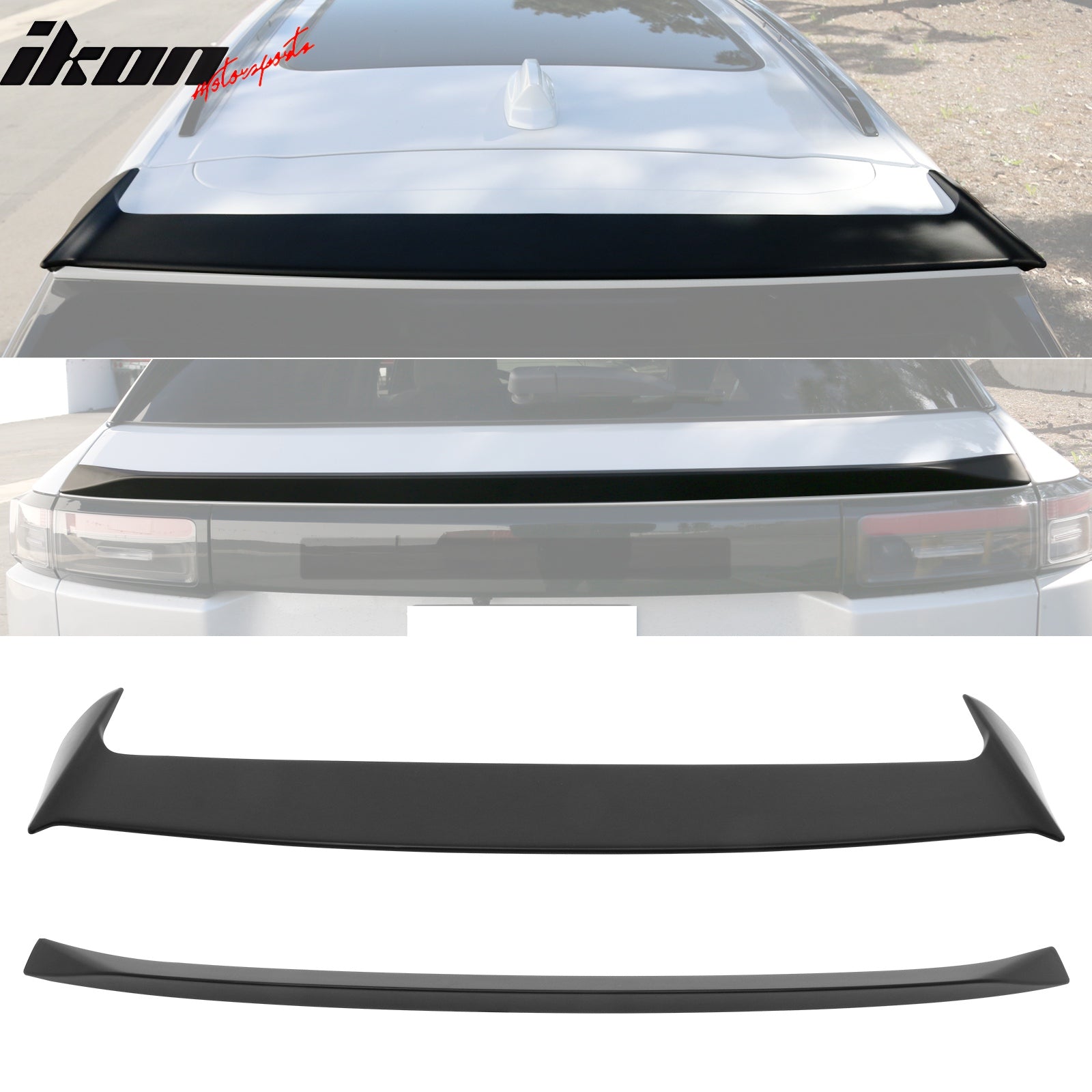 IKON MOTORSPORTS, Trunk Middle Spoiler + Roof Spoiler Compatible with ...