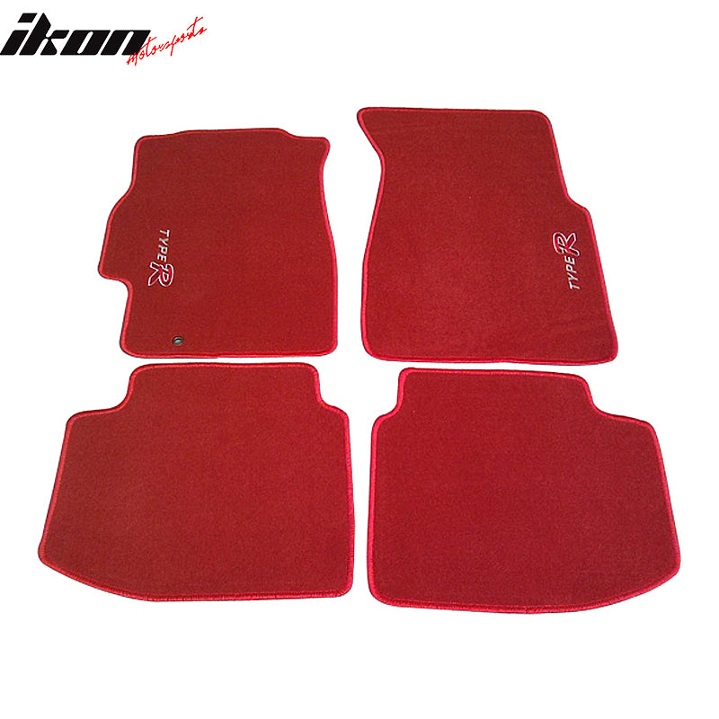 Best Car Floor Mat Carpet for 1996-2000 Honda Civic Red Nylon Type R ...