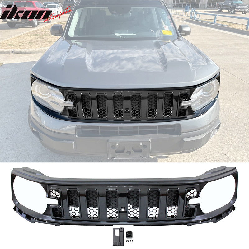 Shop Durable Gloss Black Bronco Sport Grill | 2021-2024 Model – Ikon ...