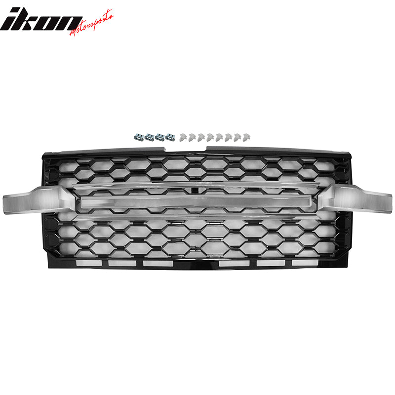 IKON MOTORSPORTS, Grille Compatible With 2019-2021 Chevrolet Silverado ...
