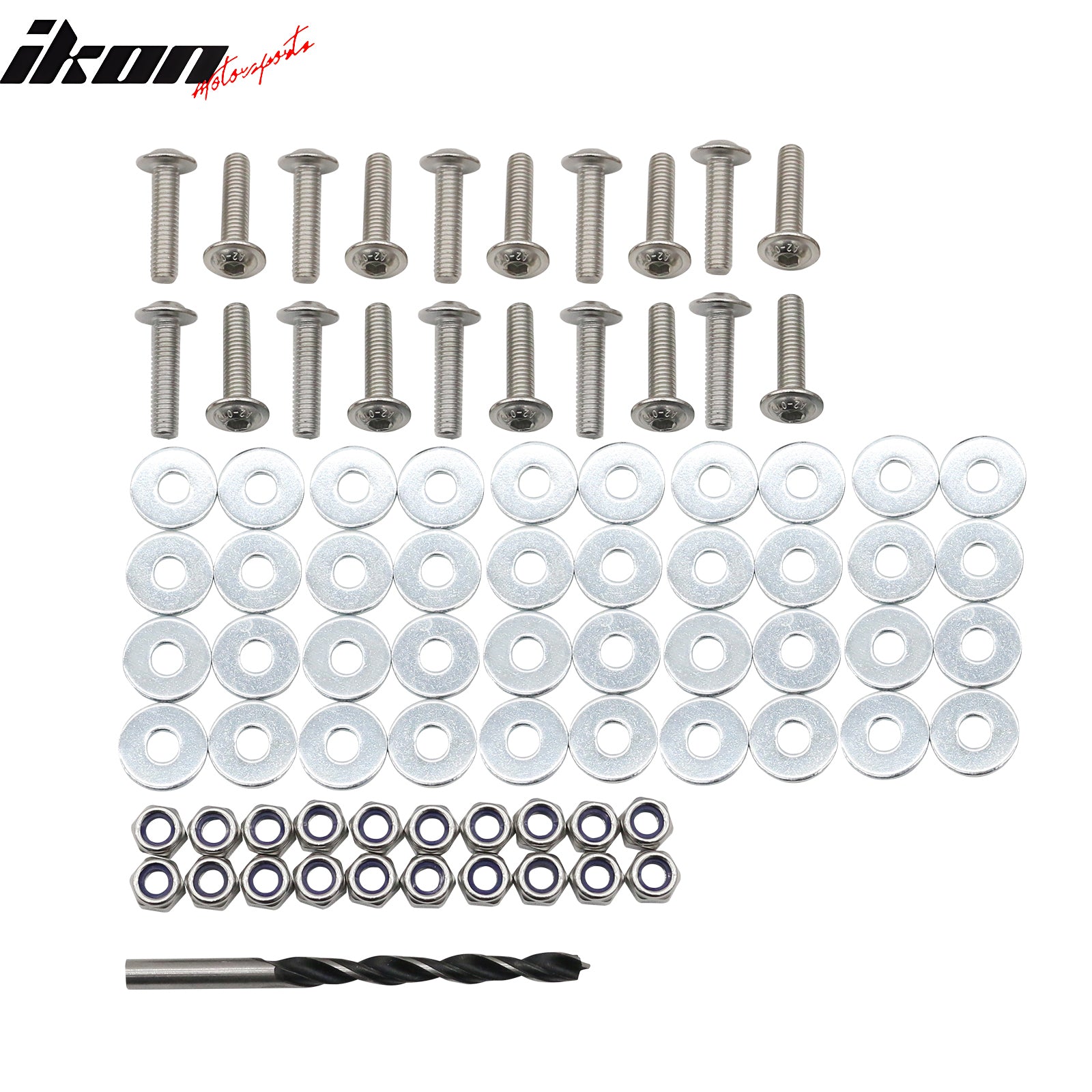 Automotive Hardware Kit for Front Side Splitter - M6 Bolts, Nuts, and ...