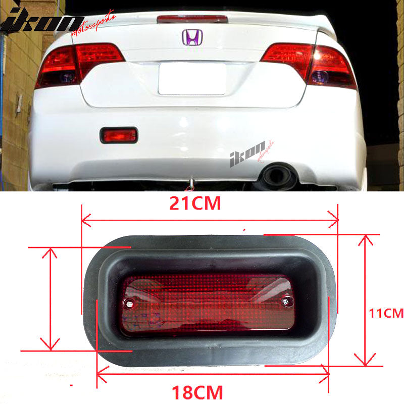 JDM EDM Rear Bumper Diffuser Fog Light Brake Lamp Red Lens 1Pc ...