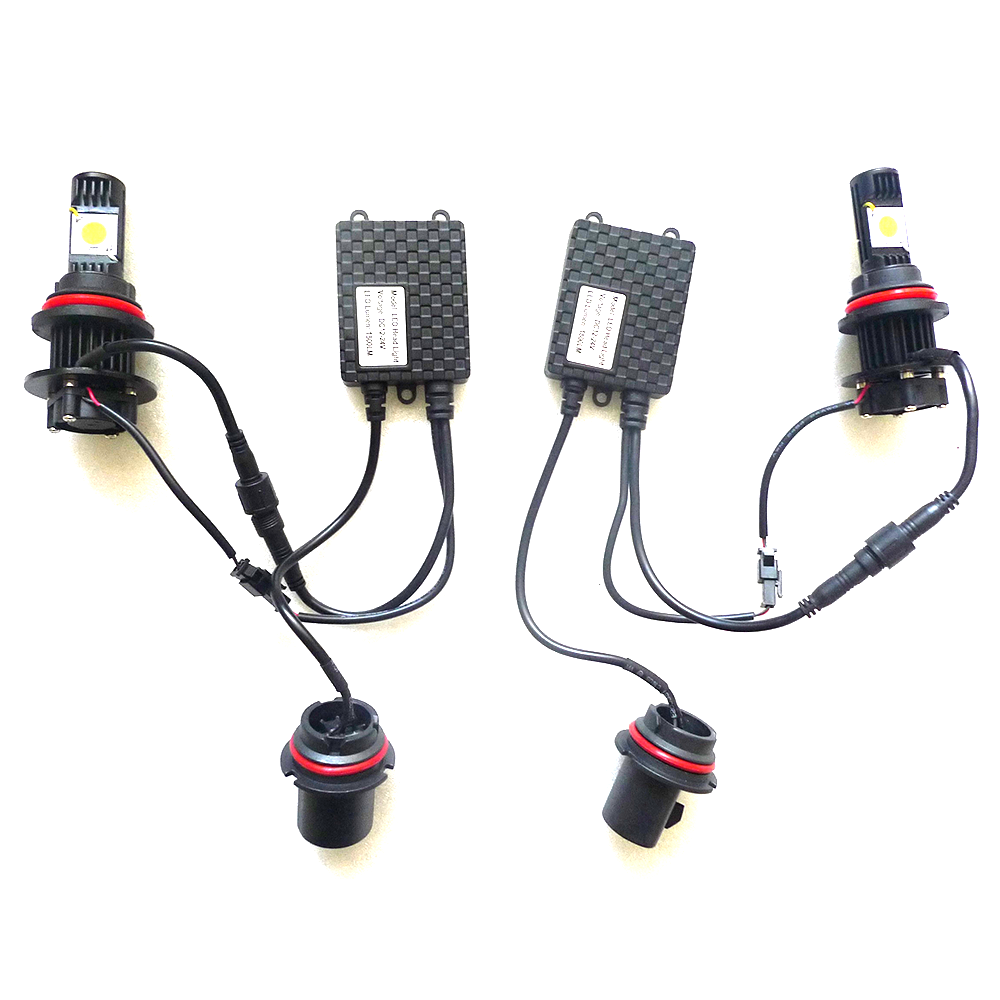 2x 9004 LED Headlights Head Lamps Bulbs Cree 1512 Chips 1800LM 50W High ...