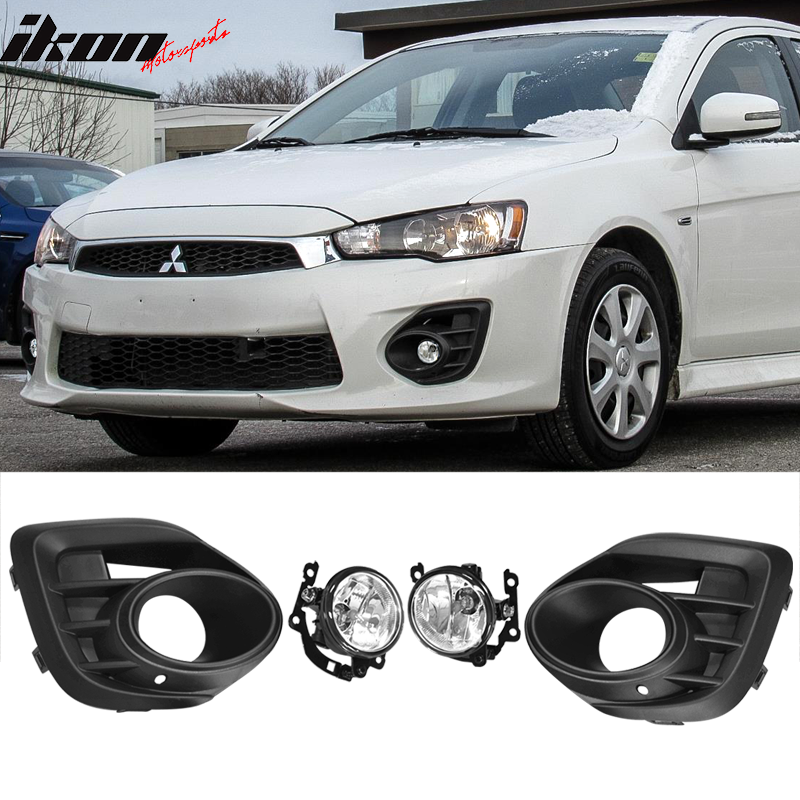 Fog Lights Compatible With 2016-2017 Mitsubishi Lancer, Factory Style ...