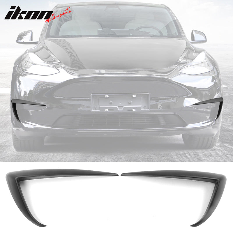 IKON MOTORSPORTS, Fog Light Trims Compatible With 2020-2023 Tesla Model ...