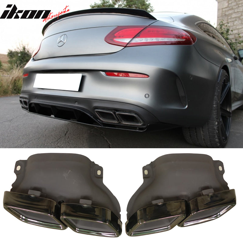Exhaust Tips Compatible With 2015-2018 Benz GLE SL C-Class, Black ...
