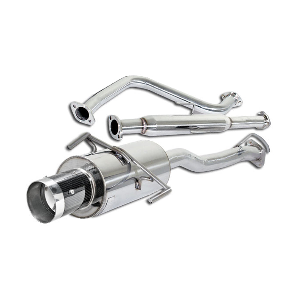 Compatible With 97-01 Honda Prelude Catback Exhaust System w/ Carbon ...