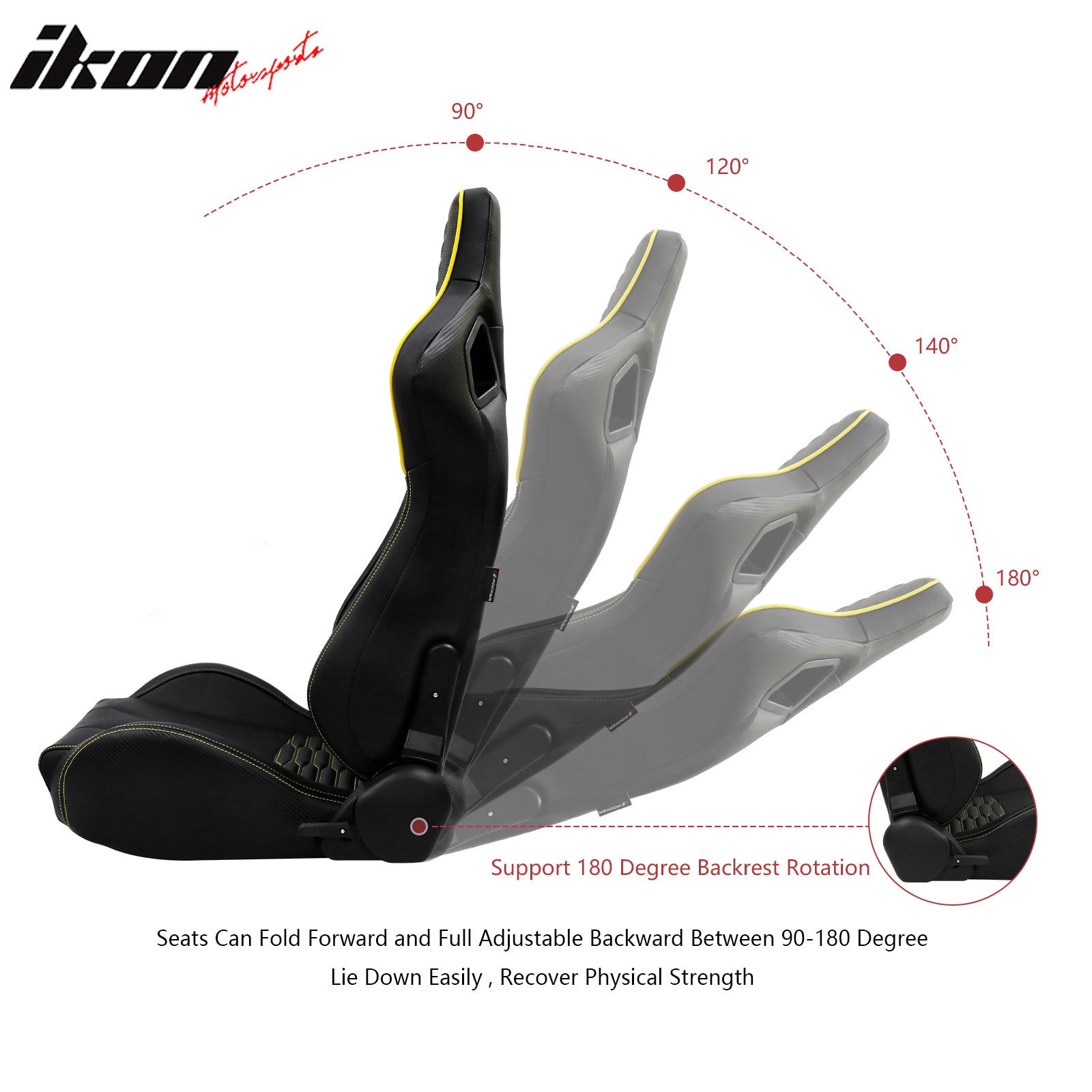 Universal Racing Seat - Multiple Colors & Materials to Choose – Ikon ...