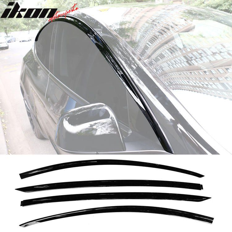 IKON MOTORSPORTS, Window Visors Compatible With 2020-2023 Tesla Model Y ...