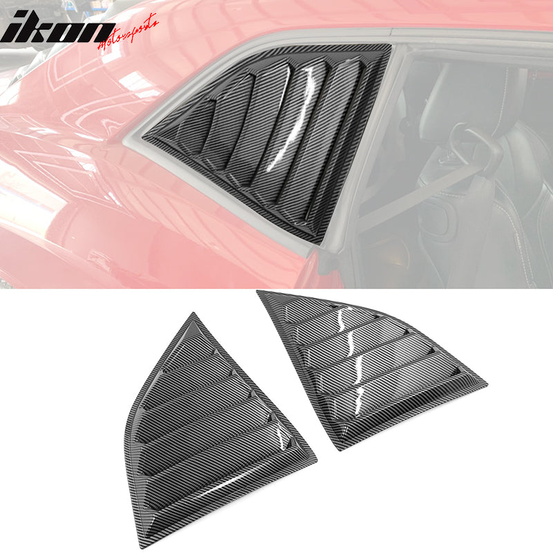 IKON MOTORSPORTS, Side Window Louvers Compatible With 2008-2023 Dodge ...