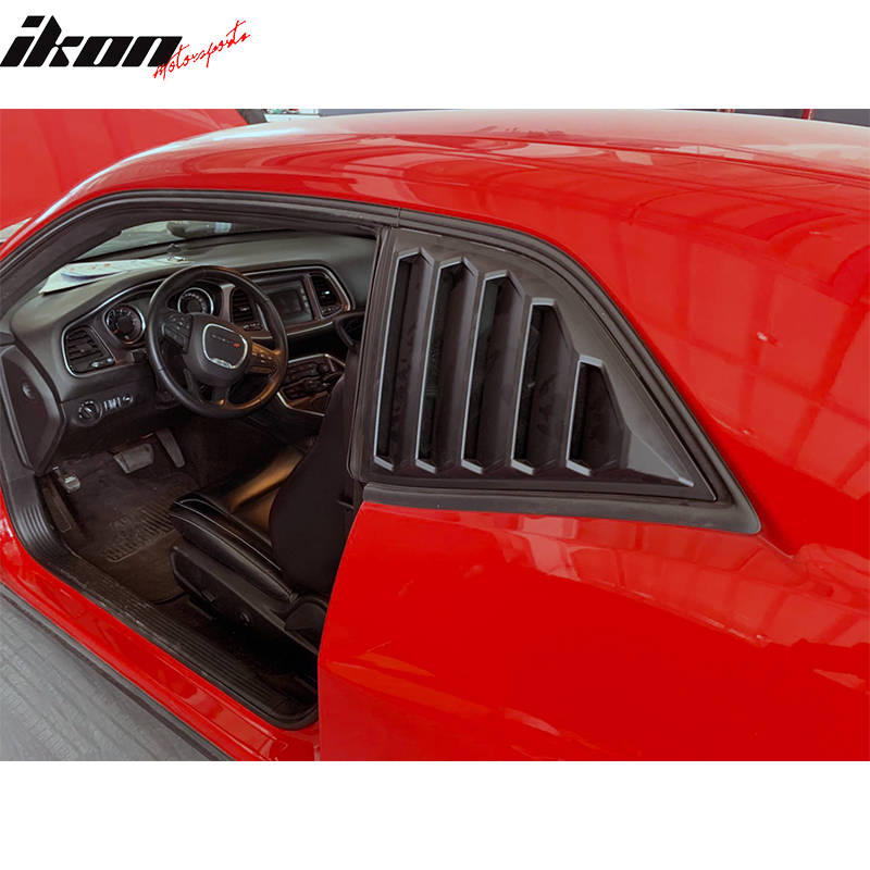 IKON MOTORSPORTS, Side Window Louvers Compatible With 2008-2023 Dodge ...