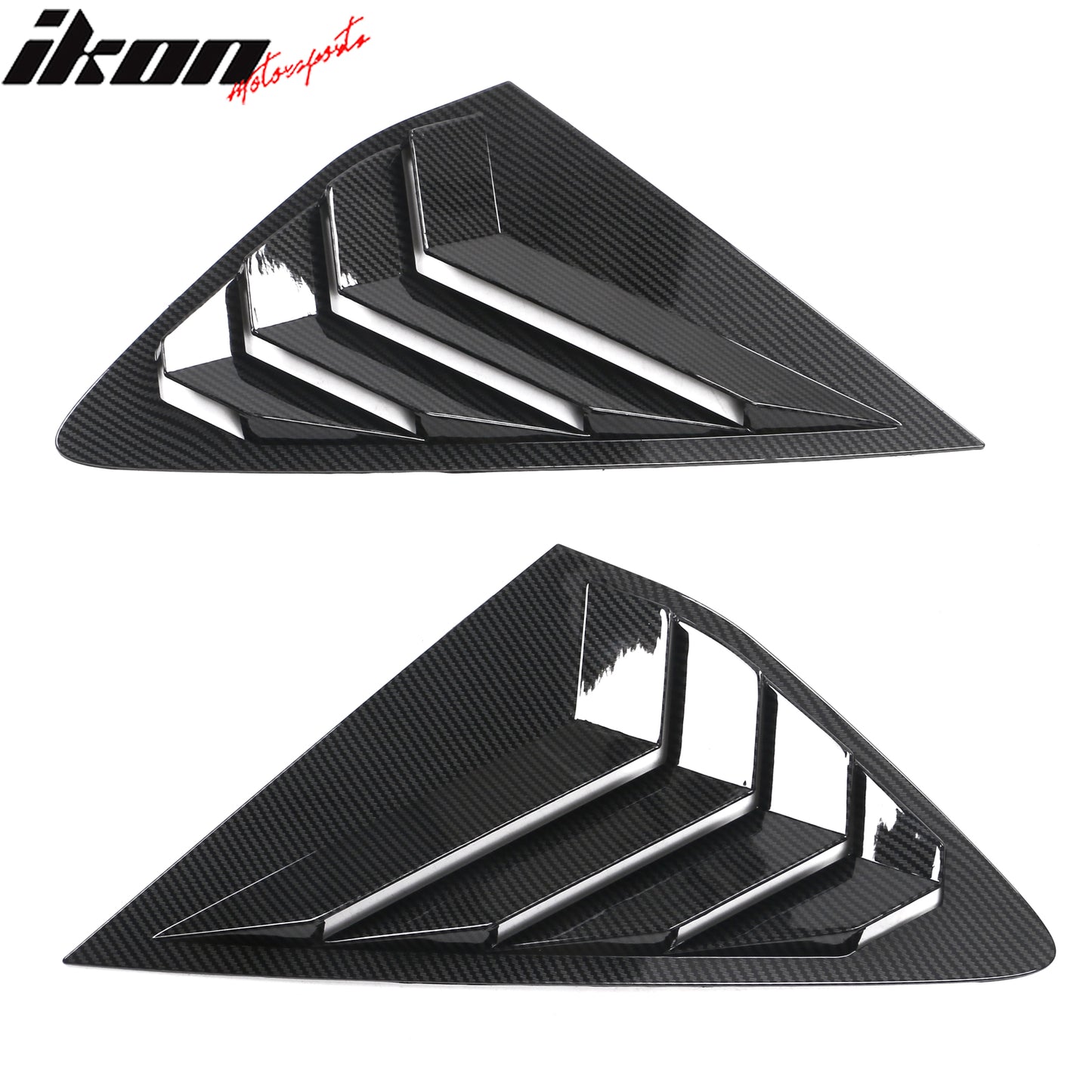 IKON MOTORSPORTS, Rear Side Window Louver Covers Compatible With 2023-2024 Honda Accord Sedan 4 ...