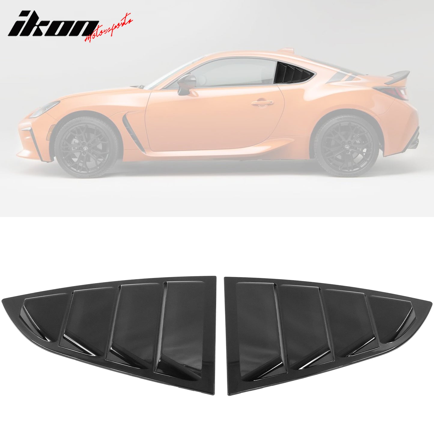 IKON MOTORSPORTS Rear Window Louver Compatible with 2022-2024 Subaru ...