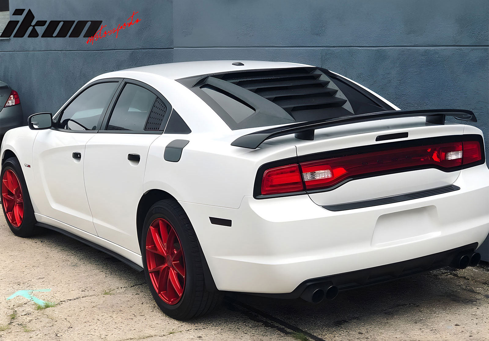 IKON MOTORSPORTS Window Louvers Compatible With 2011-2023 Dodge Charger ...