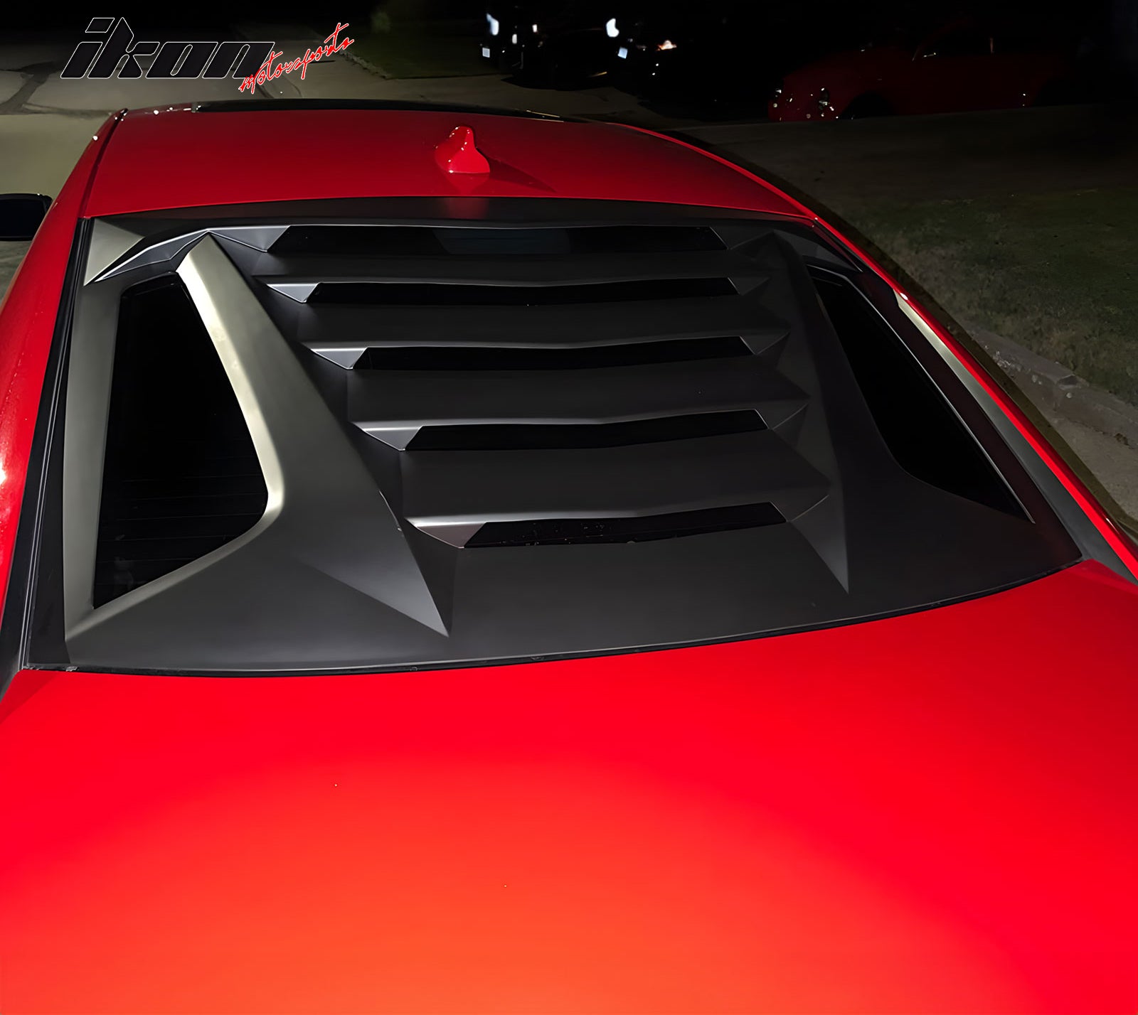 IKON MOTORSPORTS Window Louvers Compatible With 2011-2023 Dodge Charger, IKON V2 Style Rear ...