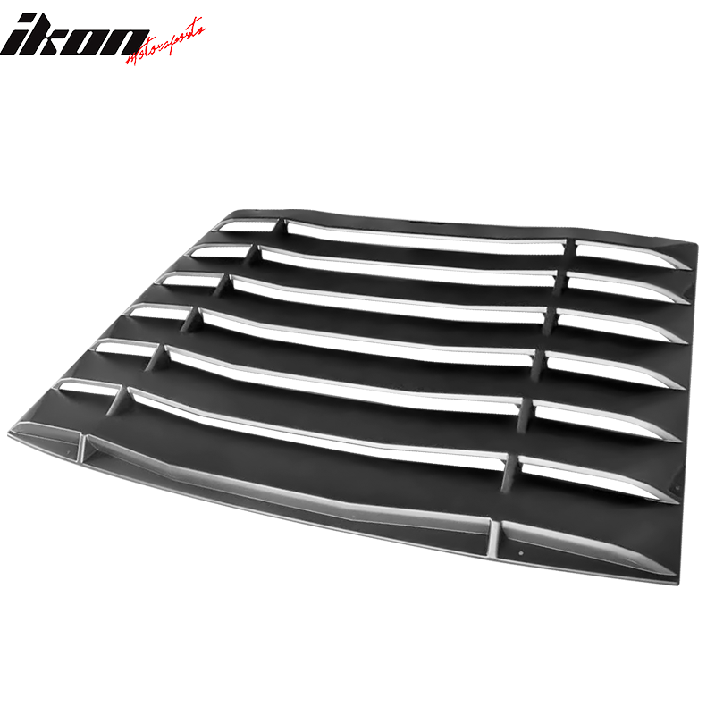 IKON MOTORSPORTS, Window Louver Compatible With 2005-2014 Ford Mustang, IKON Style ABS Plastic ...