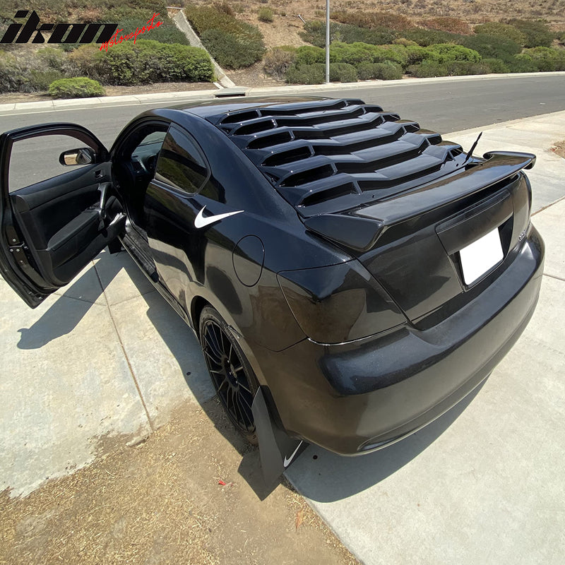 IKON MOTORSPORTS, Rear Window Louver Compatible With 2011-2016 Scion TC ...