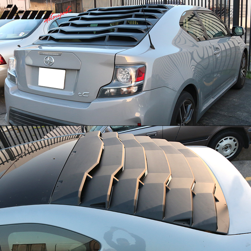 IKON MOTORSPORTS, Rear Window Louver Compatible With 2011-2016 Scion TC ...