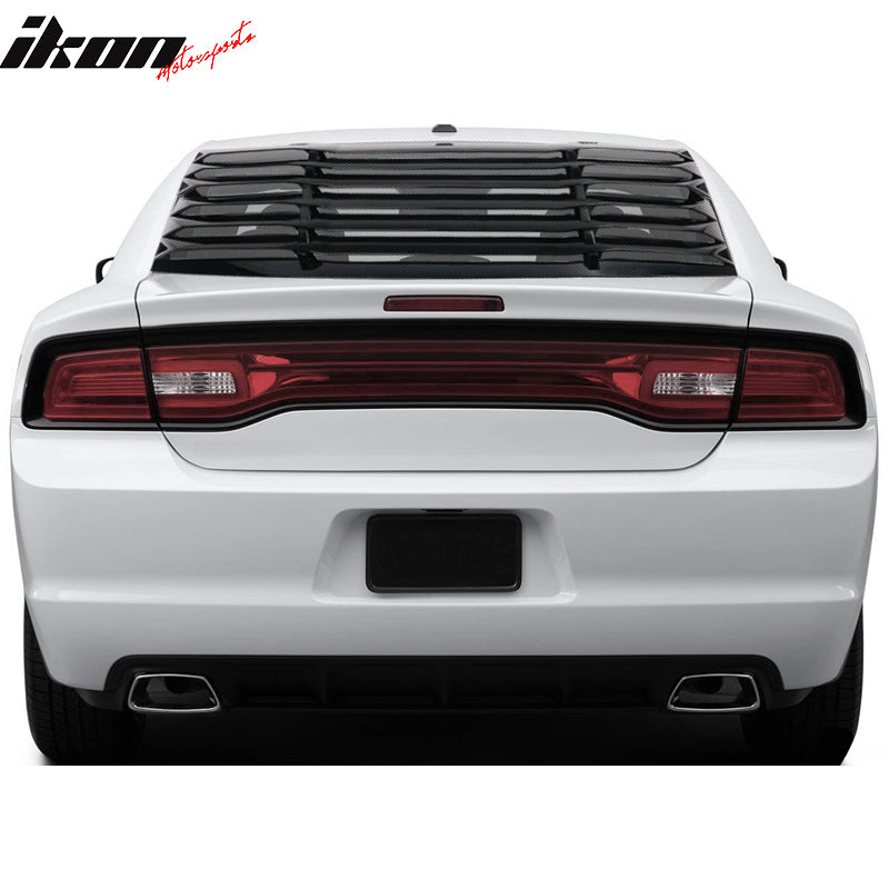 IKON MOTORSPORTS Rear Window Louver Compatible With 2011-2023 Dodge ...
