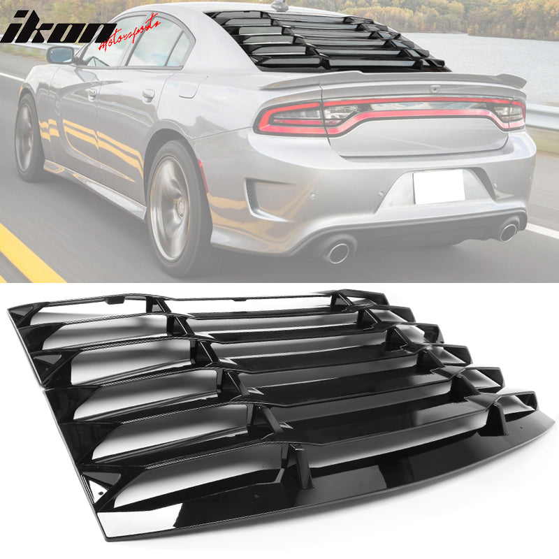 IKON MOTORSPORTS Rear Window Louver Compatible With 2011-2023 Dodge ...