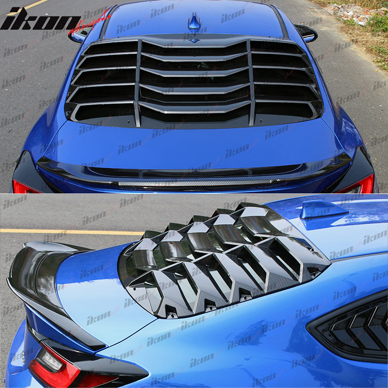 IKON MOTORSPORTS Rear Window Louver Compatible with 2022-2024 Subaru ...