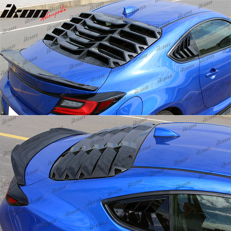 IKON MOTORSPORTS Rear Window Louver Compatible with 2022-2024 Subaru ...