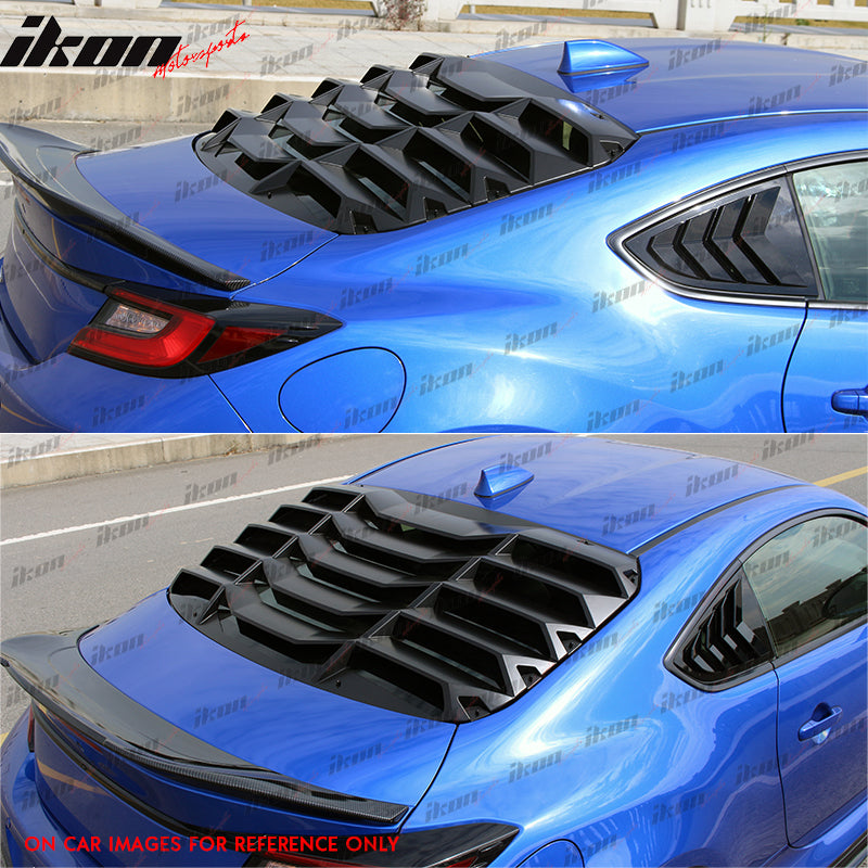 IKON MOTORSPORTS Rear Window Louver Compatible with 2022-2024 Subaru ...
