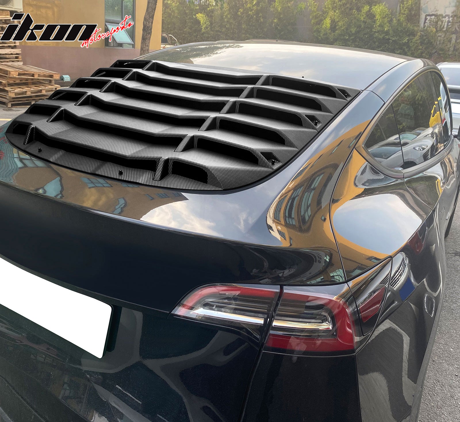IKON MOTORSPRTS, Rear Window Louver Compatible With 2020-2023 Tesla ...