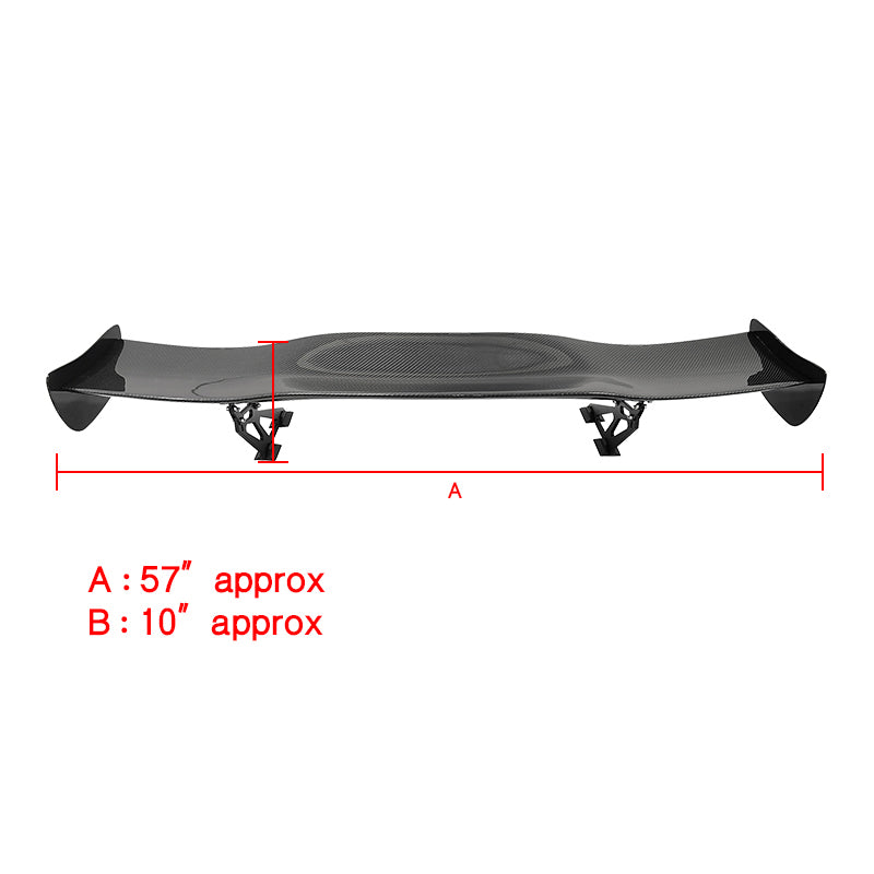 IKON MOTORSPORTS, Universal Fit 57'' Inch Trunk Spoiler, GT Style ...